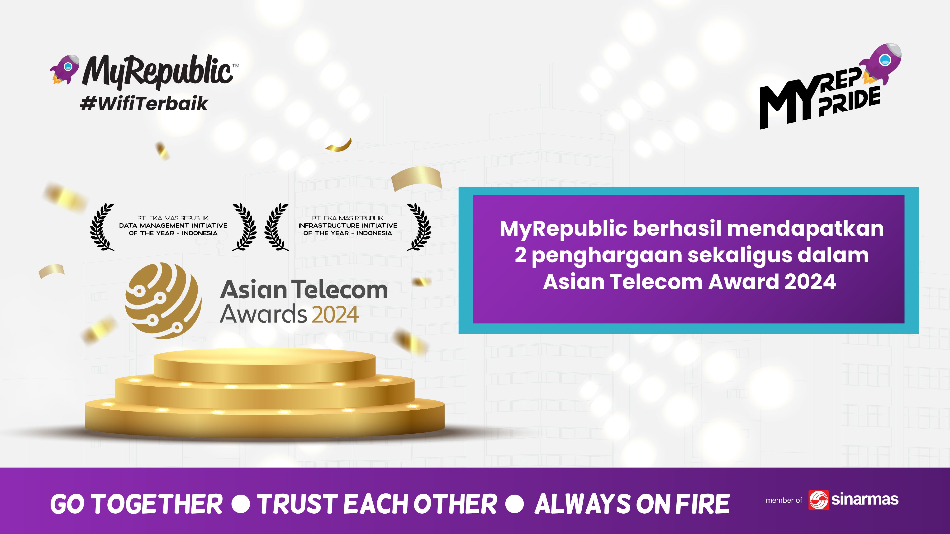 MyRepublic Dapat Dua Penghargaan Asian Telecom Awards 2024