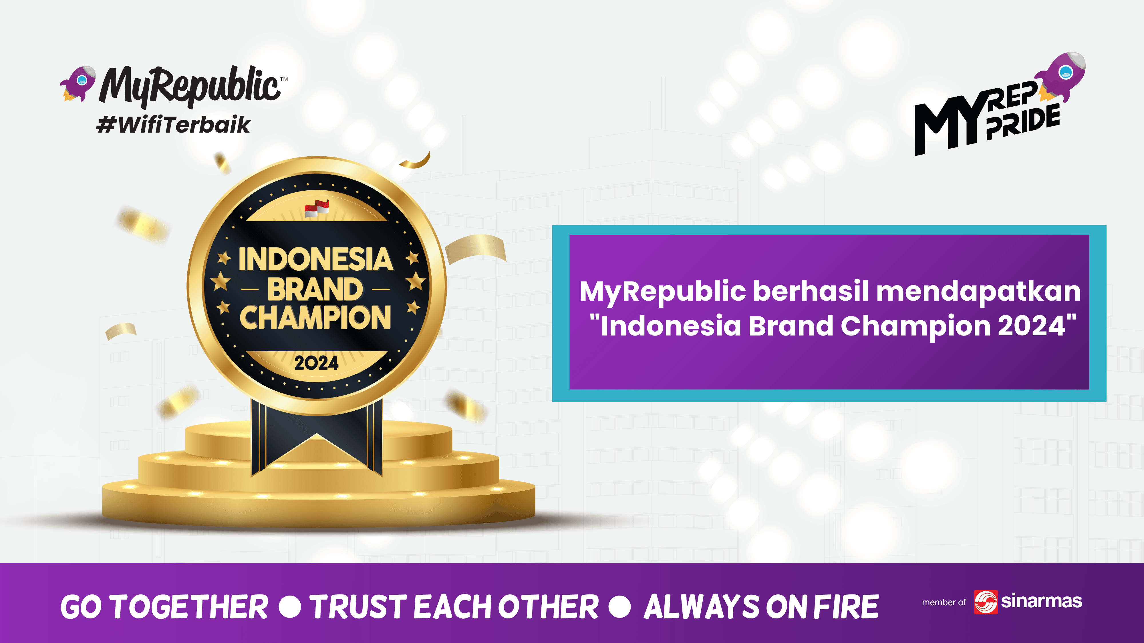 Penghargaan MyRepublic di Indonesia Brand Champion 2024