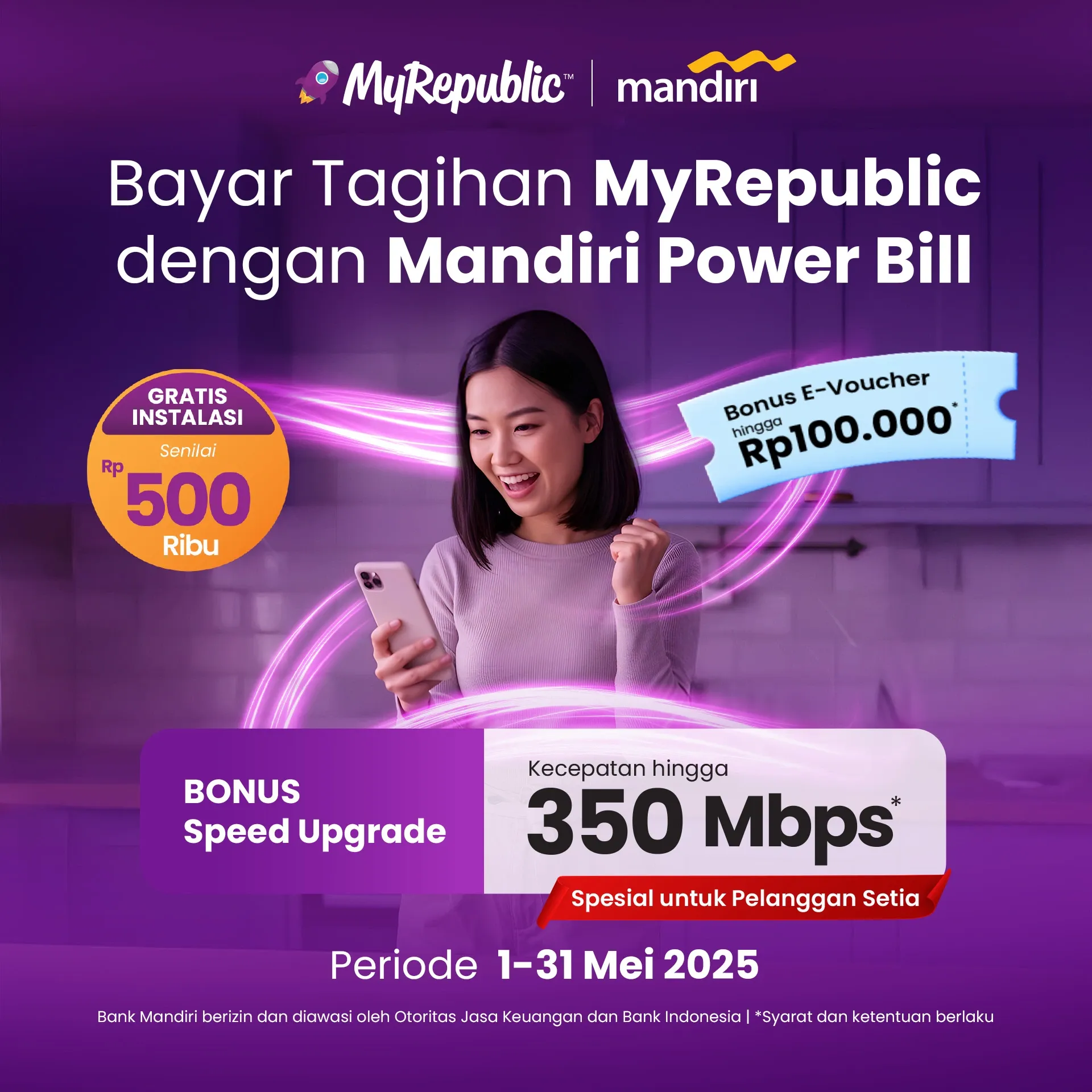 Promo gratis upgrade kecepatan dan E-Voucher dengan pembayaran melalui ...