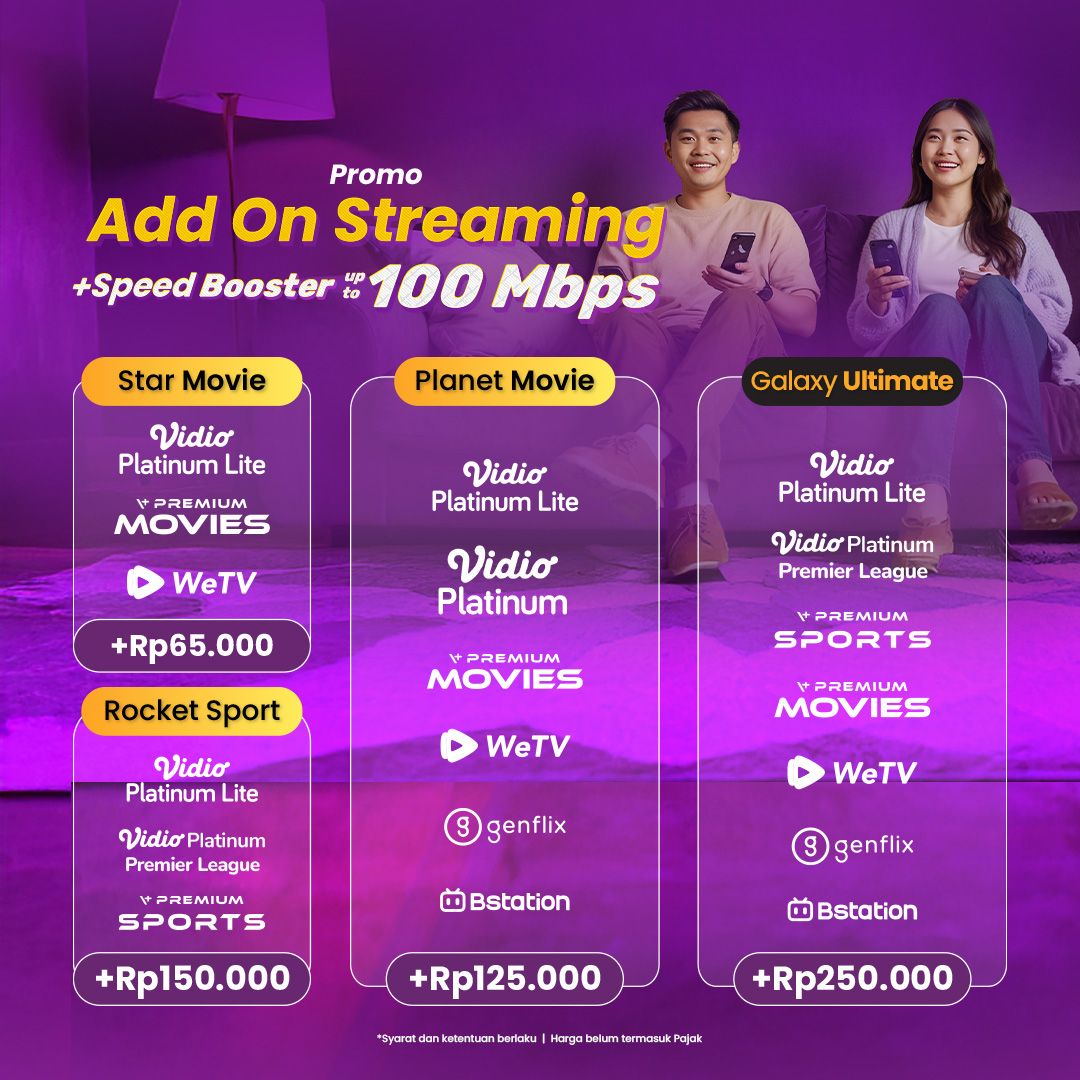 Paket Add On Streaming MyRepublic