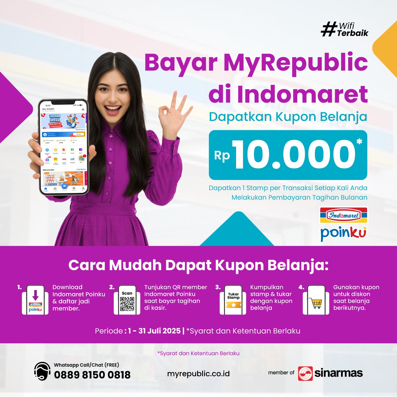 Bayar Tagihan MyRepublic di Indomaret