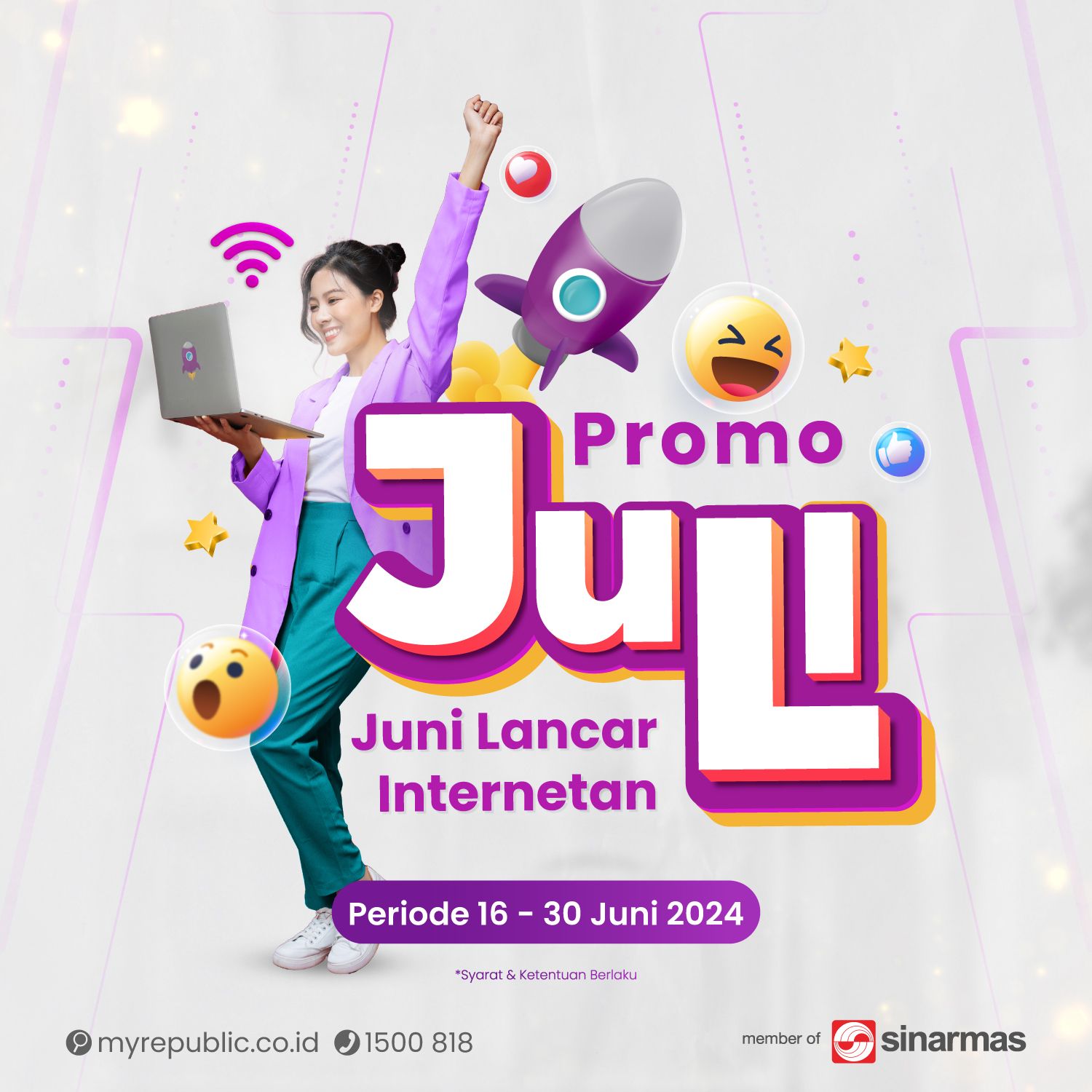 Juni Lancar Internetan pakai MyRepublic!
